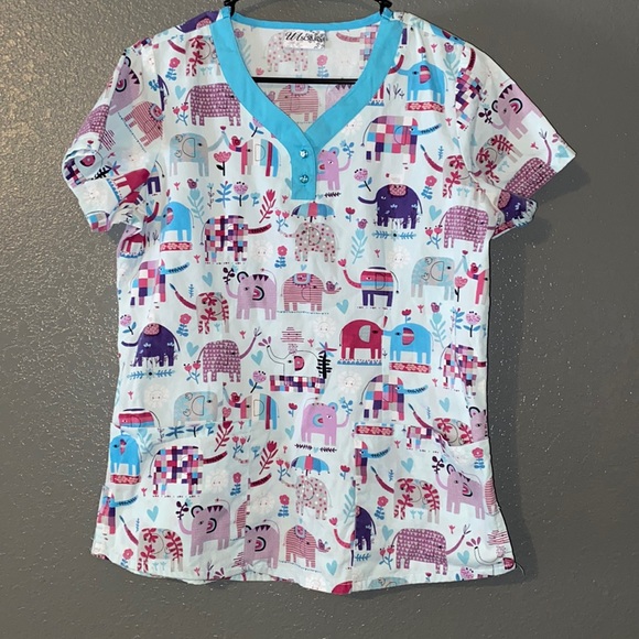 UA Scrubs | Tops | Ua Scrubs Elephant Top | Poshmark